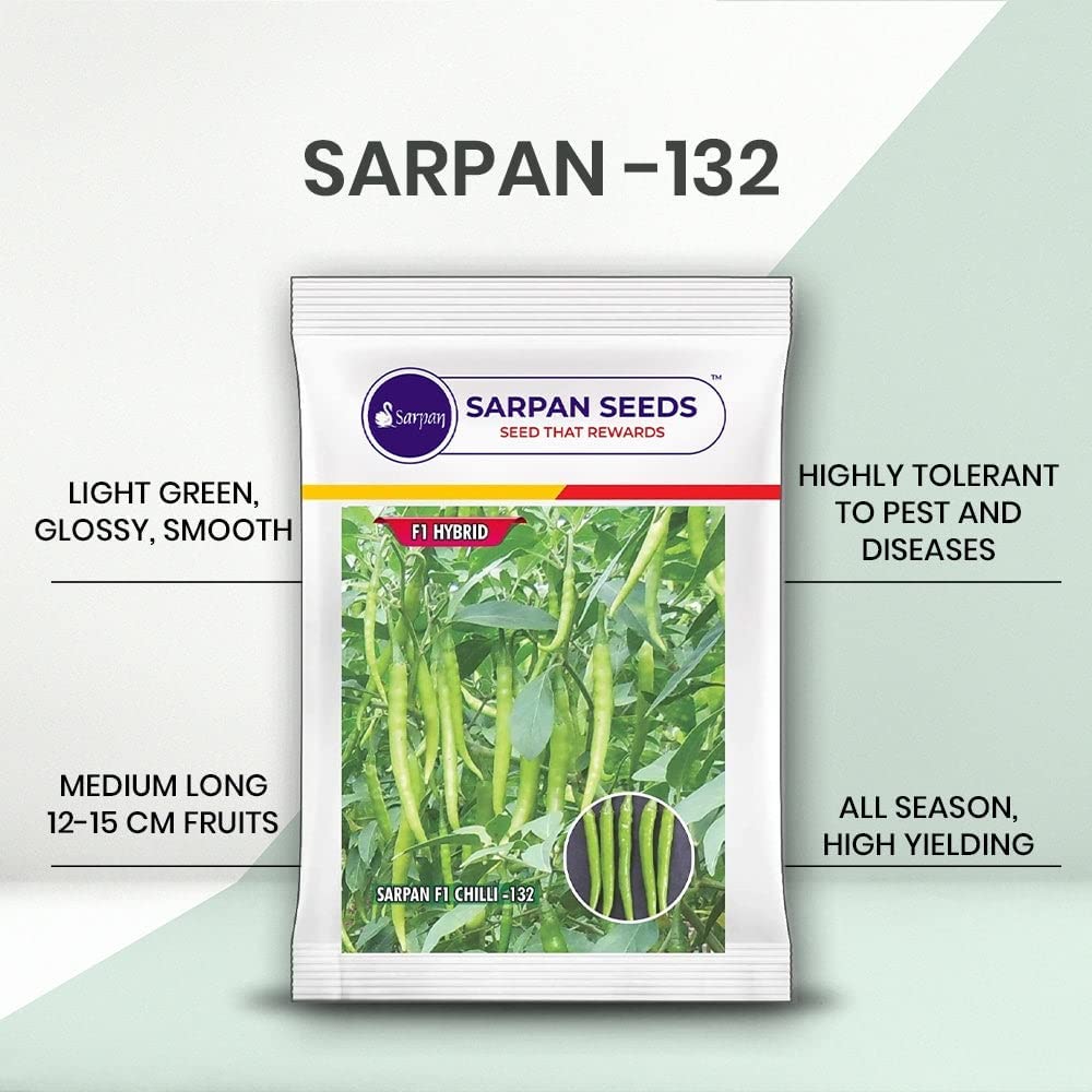 Sarpan F1 Chilli 132 - 10, 20, 40 & 100 Gm